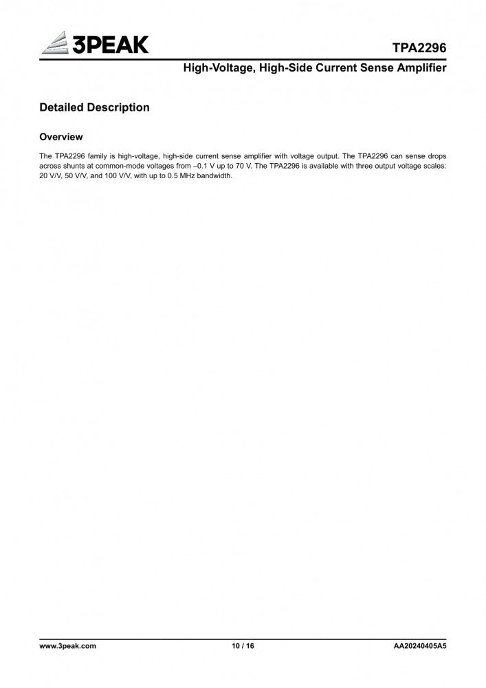 TPA2296 datasheet page 10
