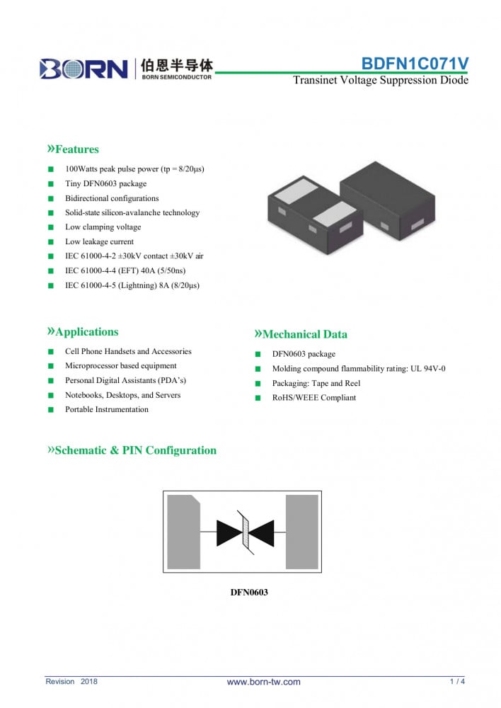 BDFN1C071V datasheet page 1