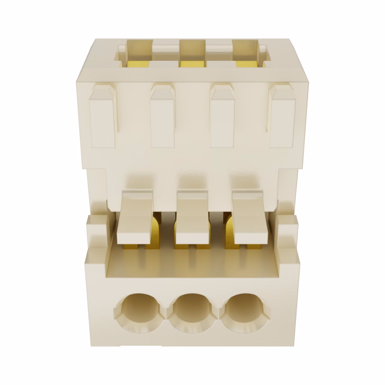 Appli-Mate RAST 2.5 Connector, 2.50mm Pitch, Female, 3 Circuits, No Position Keys Removed, Closed Endwalls, Gold Plating for sale