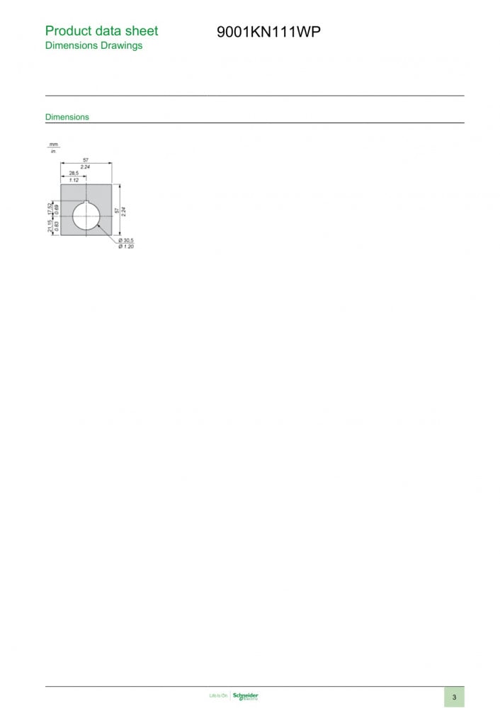 9001KN111WP technical document page 3