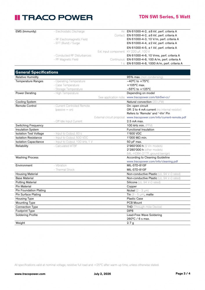 TDN 5WI datasheet page 3
