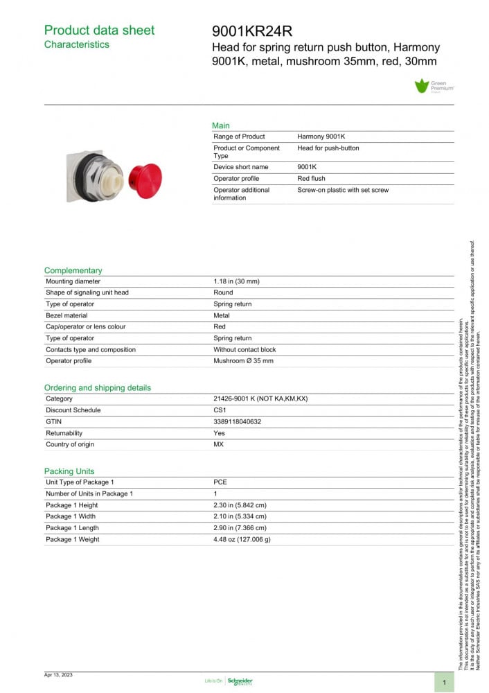 9001KR24R technical document page 1