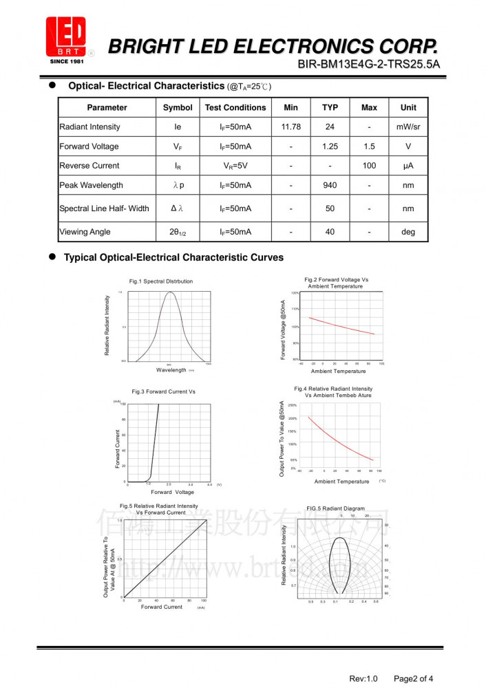 BIR-BM13E4G-2-TRS25 datasheet page 2