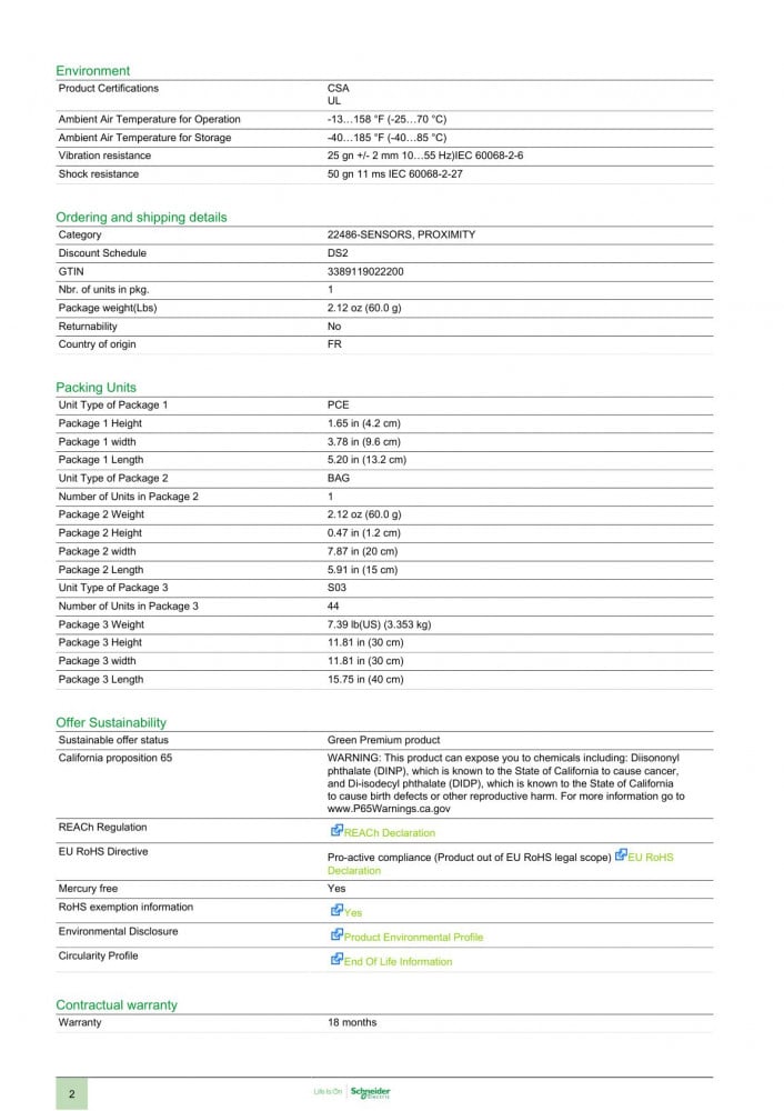 XS508B1PASA3 technical document page 2