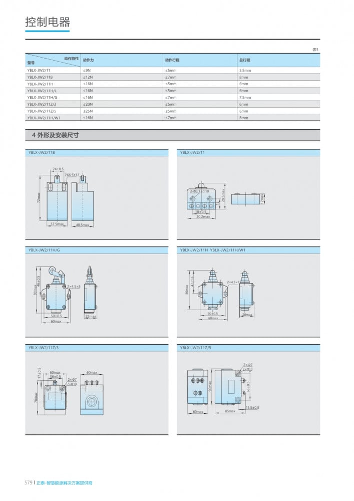 CHINT YBLX-JW2 series technical document page 2