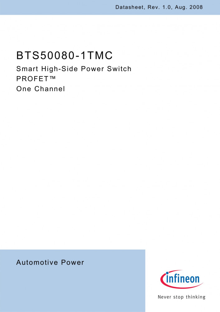 BTS500801TMCATMA1 datasheet page 1