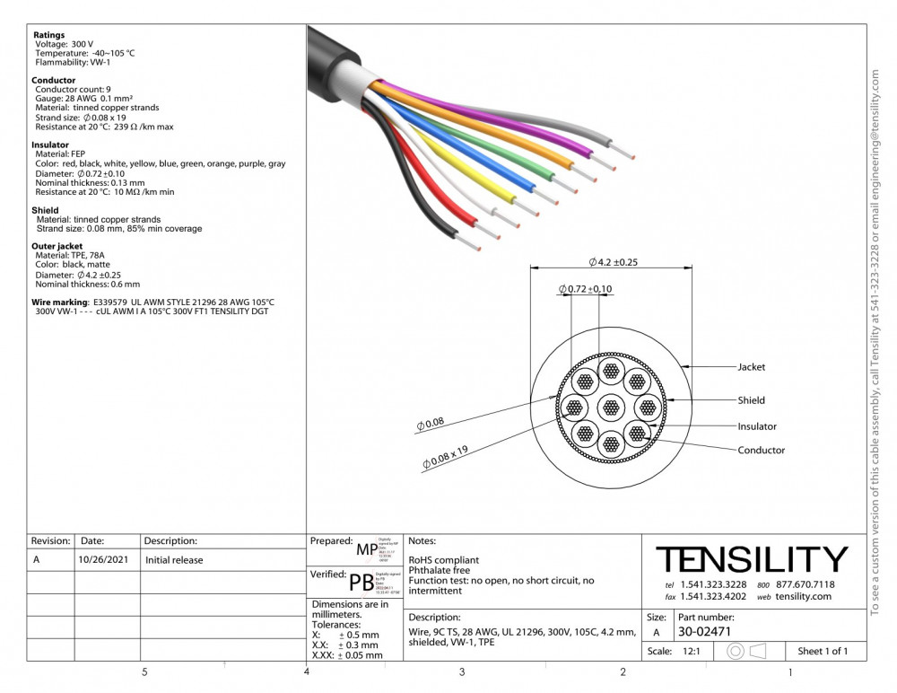 Tensility International 30-02471 product drawing preview