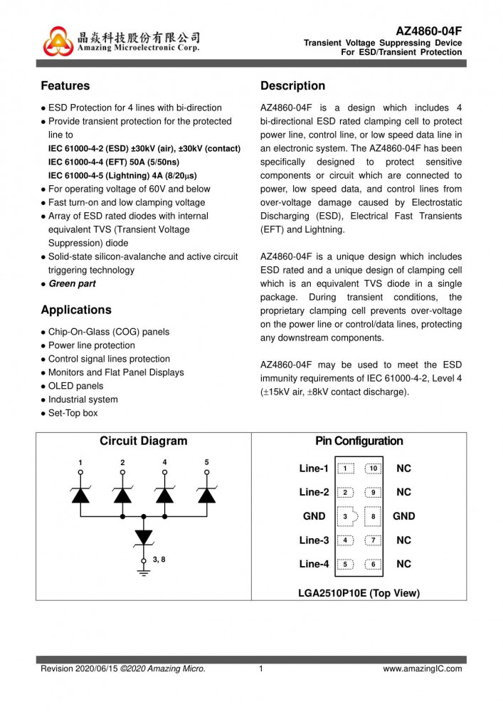 AZ4860-04F datasheet page 1