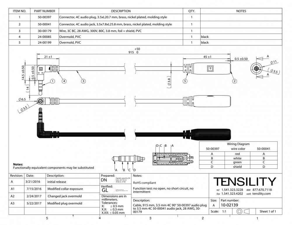 Product documentation image for Tensility International model 10-02139