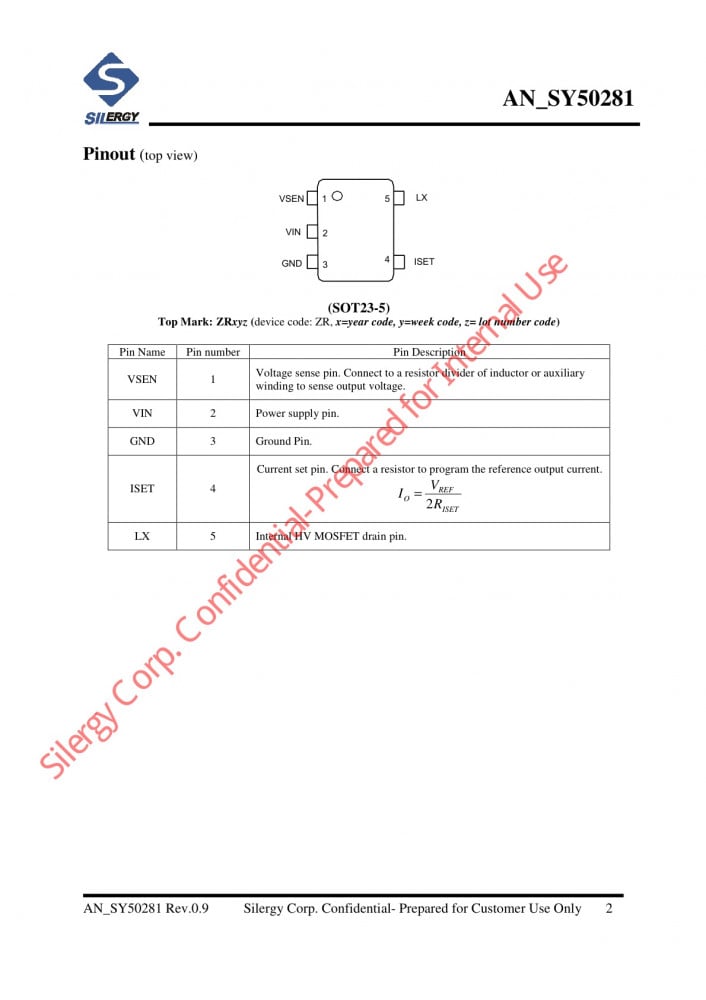 SY50281AAC datasheet page 2