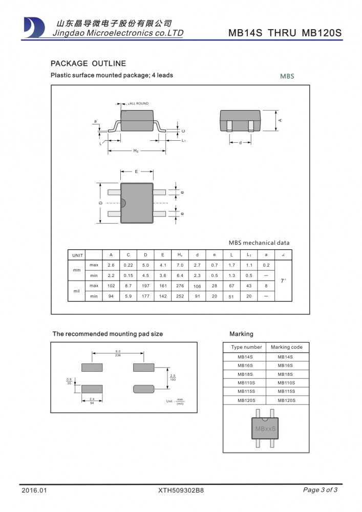 MB16S datasheet page 3