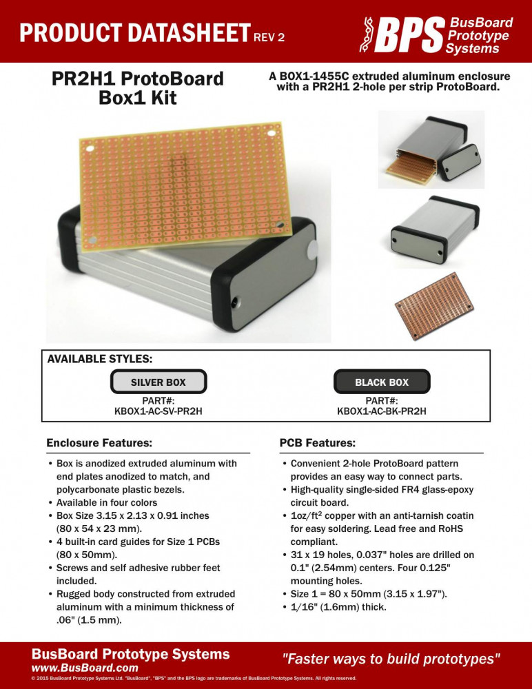 KBOX1-AC-PR2H product documentation image, page 1