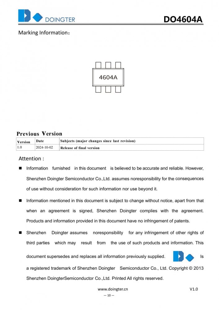 DO4604A datasheet page 10