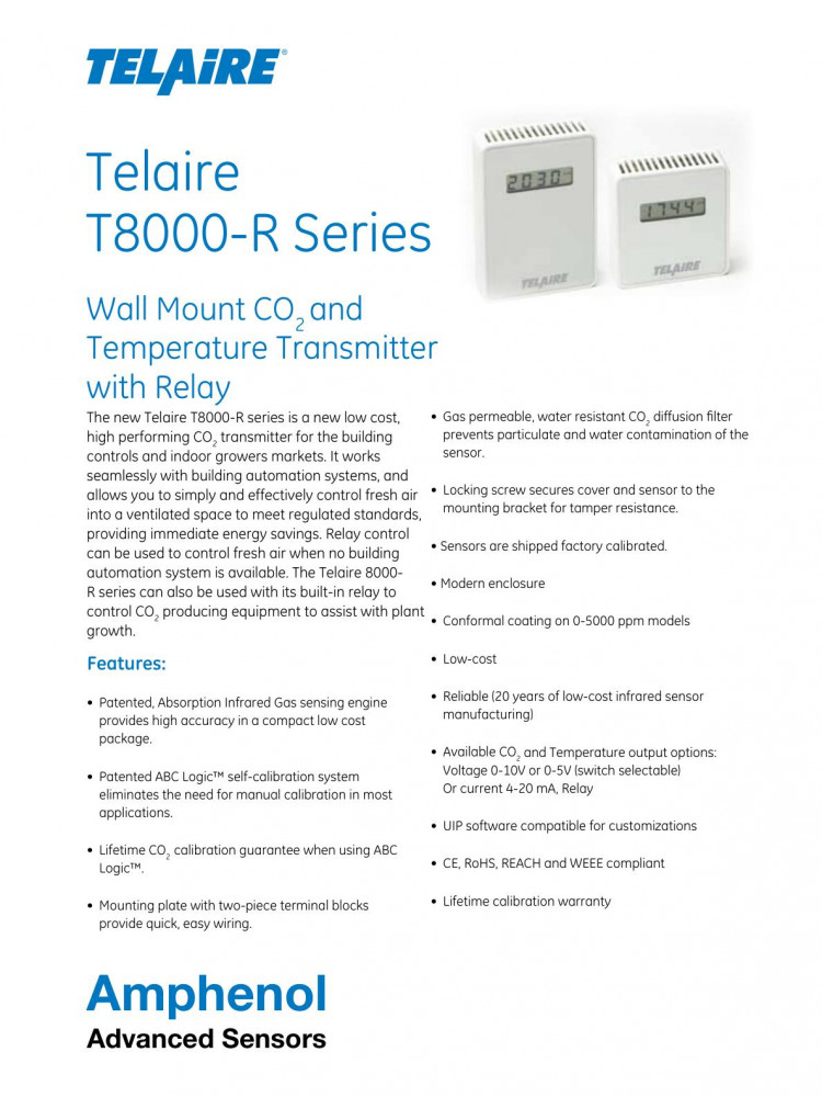 T8200-D-5P-R technical document page 1