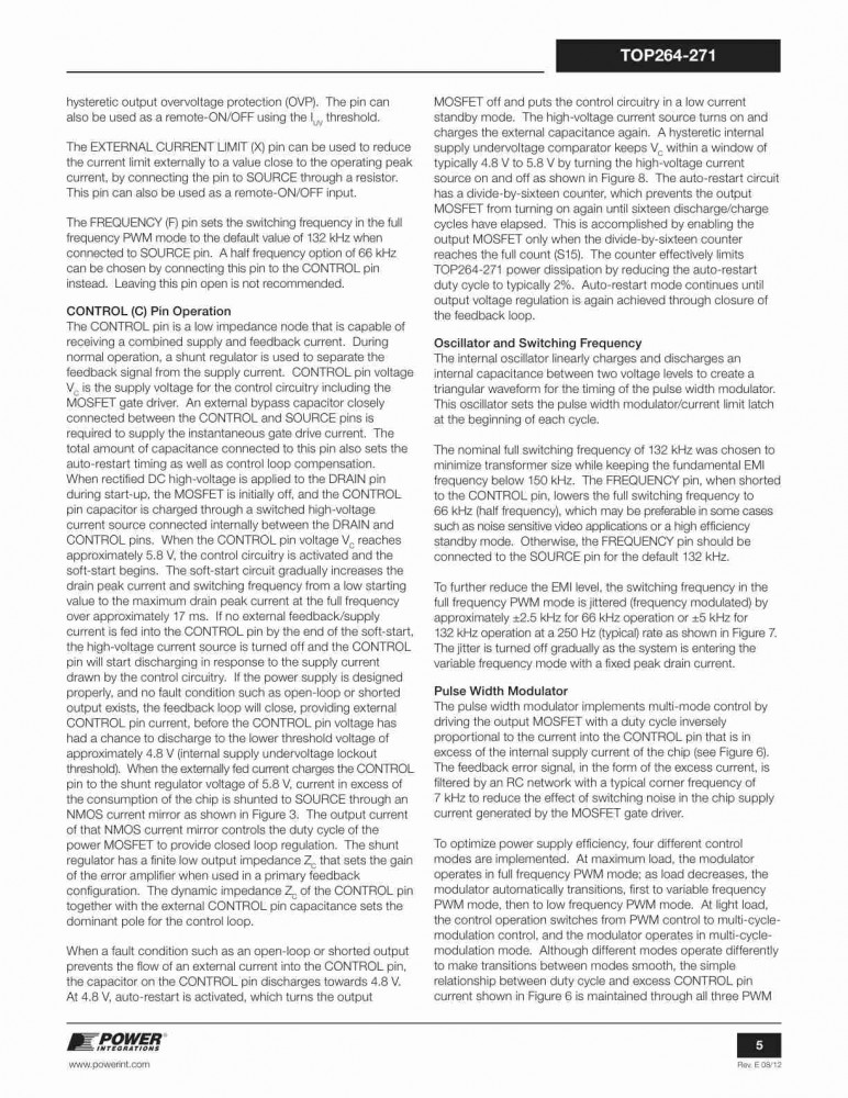 TOP271KG datasheet page 5