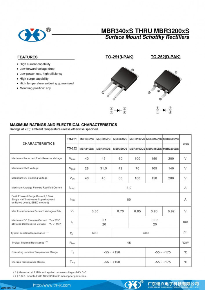MBR3200DS datasheet page 1