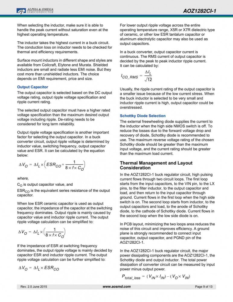 AOZ1282CI-1 datasheet page 9