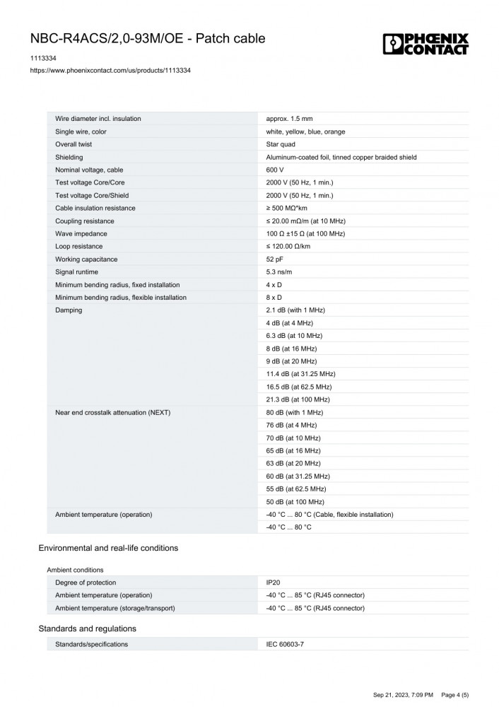Phoenix Contact 1113334 technical document page 4