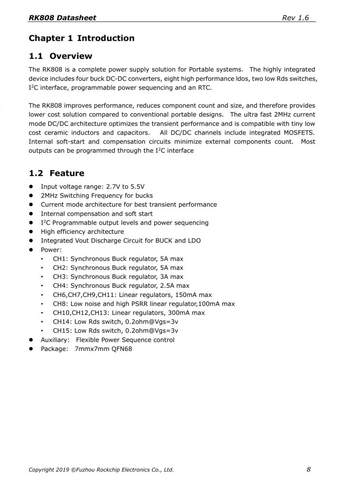 RK808 datasheet page 8