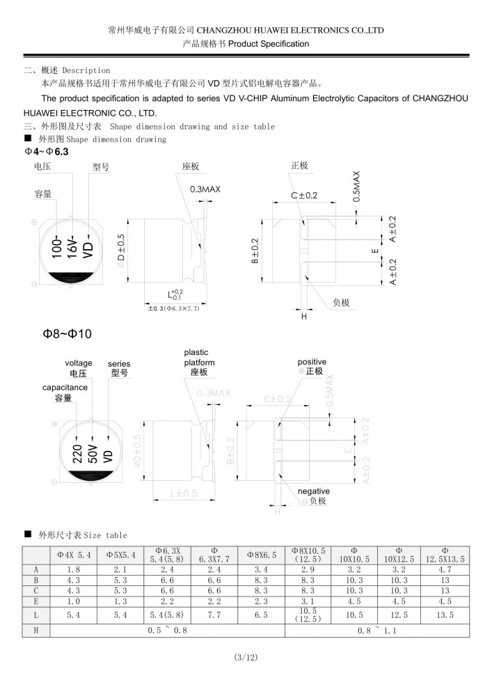 VD series specification page 5