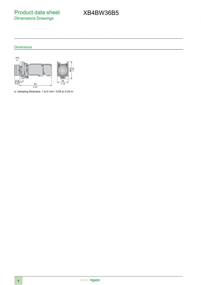 XB4BW36B5 technical document page 4