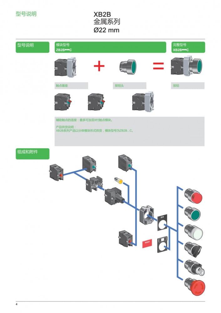 Schneider XB2B catalogue page 6