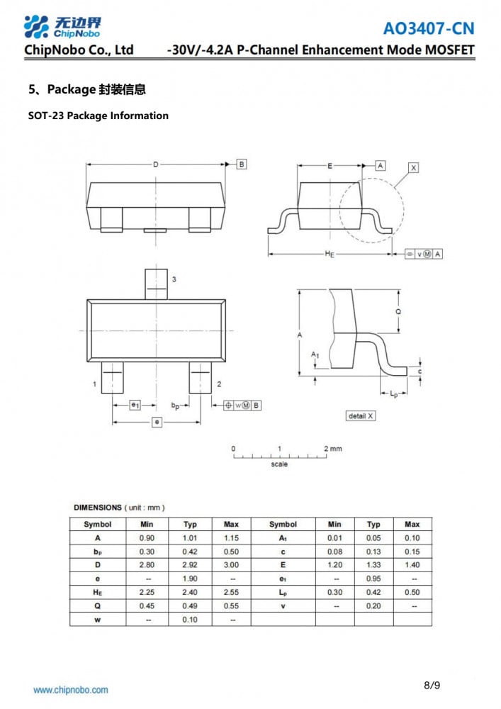 AO3407-CN datasheet page 8