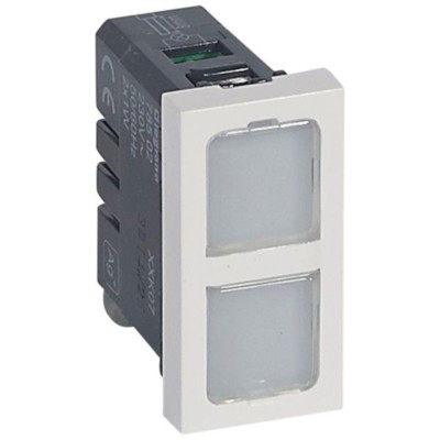 Mosaic™ - Indicator light - 4 colour labels - double ind. 230 V- 1 mod-white antiB for sale