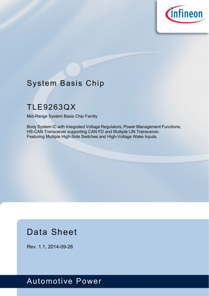TLE9263QX datasheet page 1