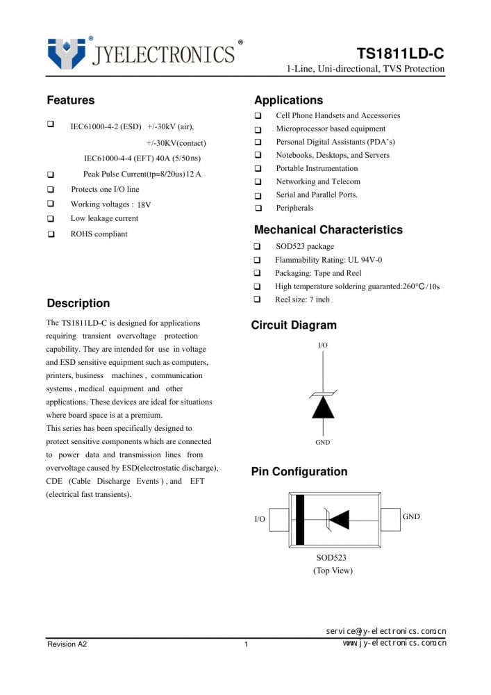 TS1811LD-CX datasheet page 1