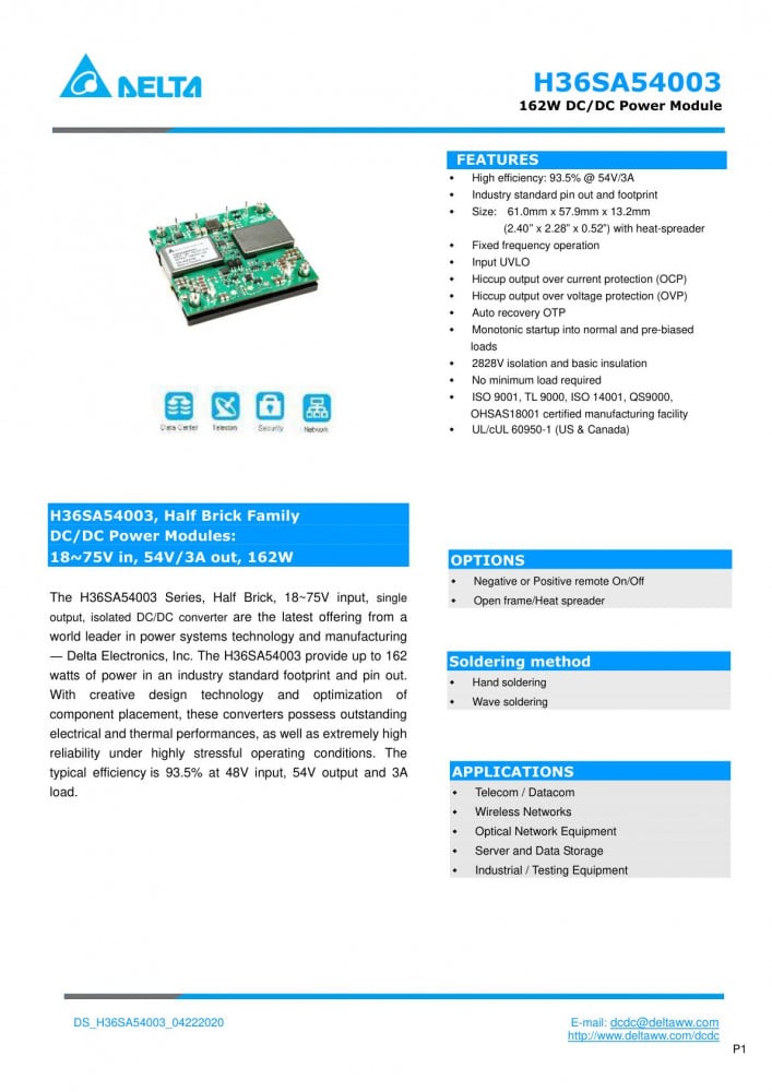 H36SA54003NNFC datasheet page 1