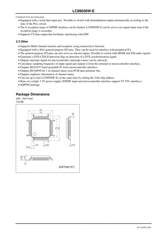 LC89058W document preview, page 2