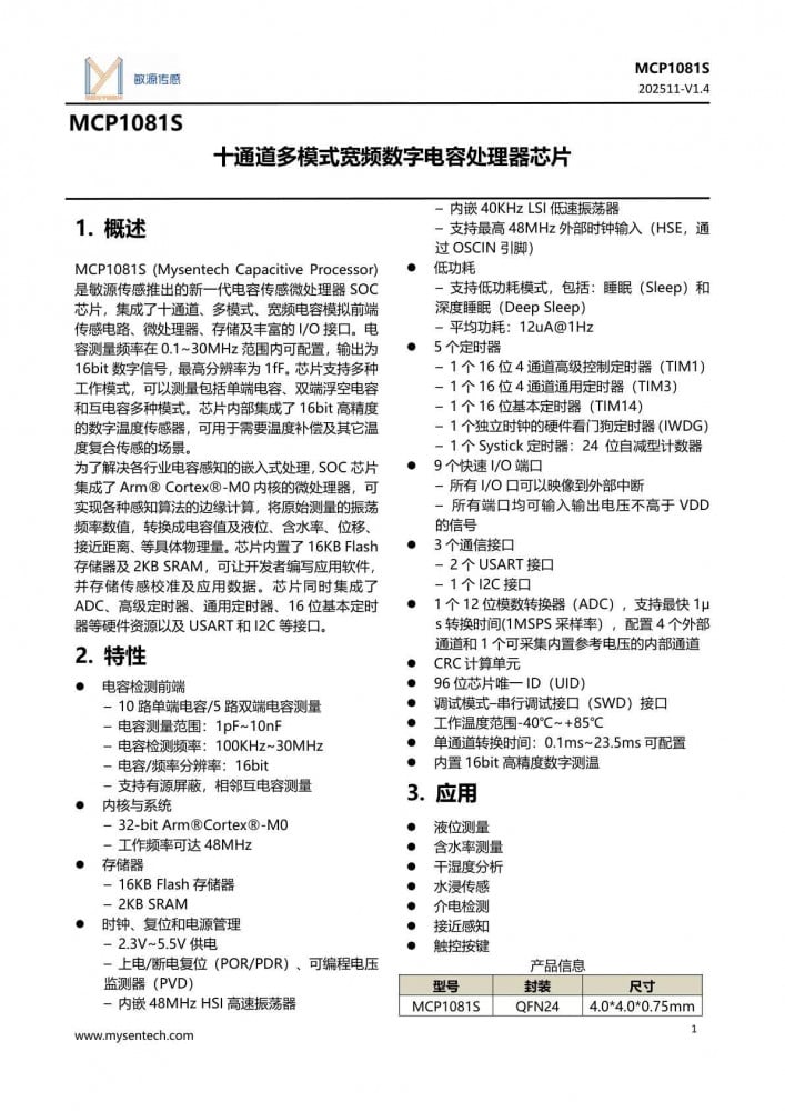 MCP1081S datasheet page 1
