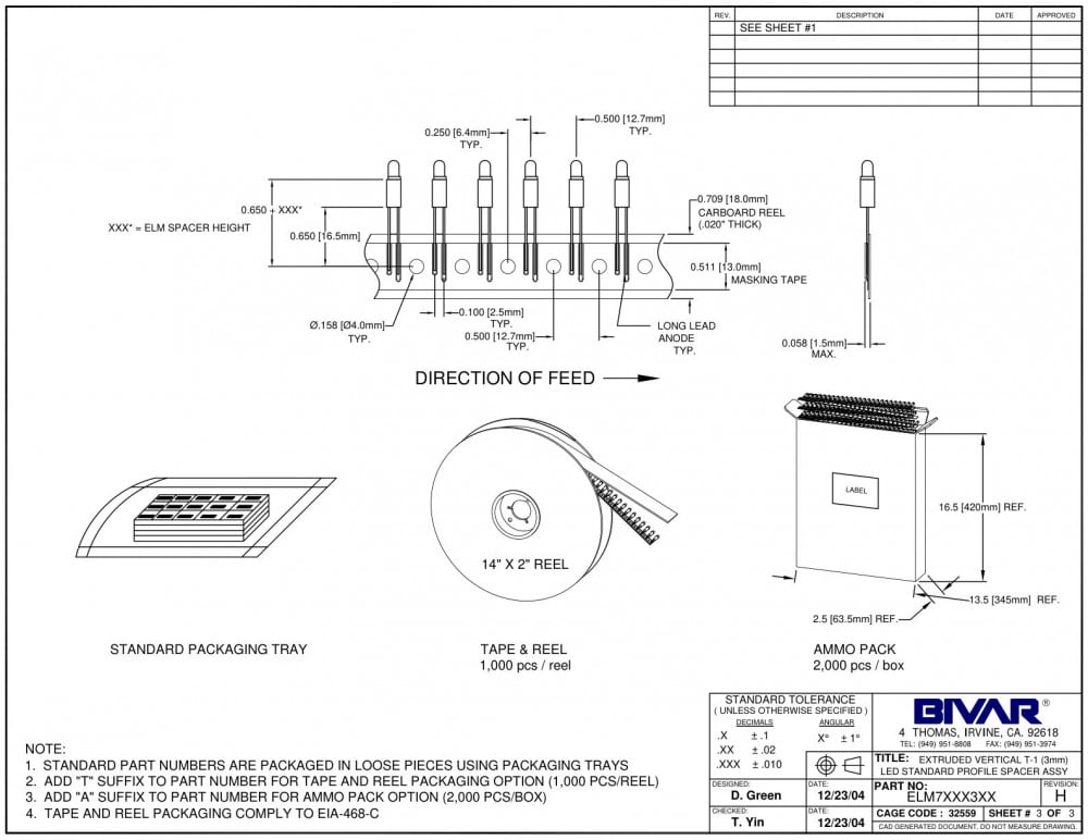 BIVAR ELM70303GD technical drawing page 3