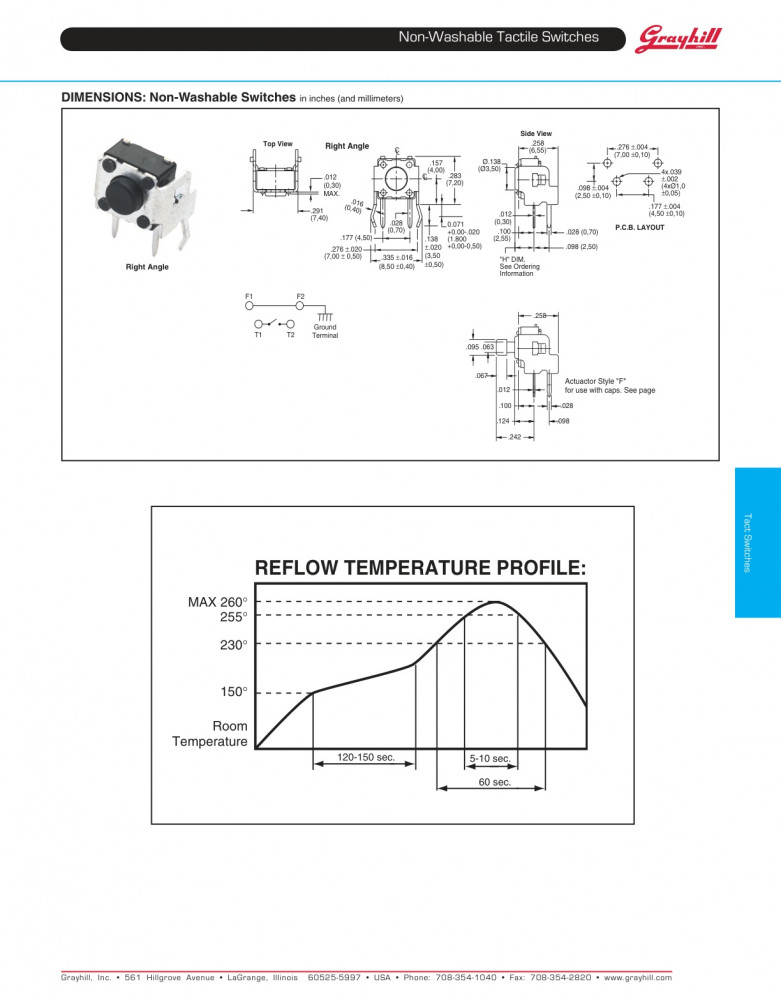 Grayhill 95C series technical document page 2