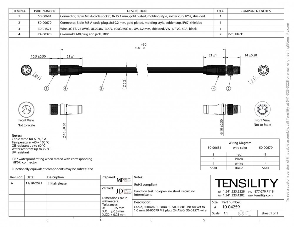 Tensility International 10-04259 product drawing