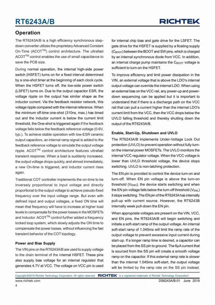 RT6243A/B datasheet preview page 4