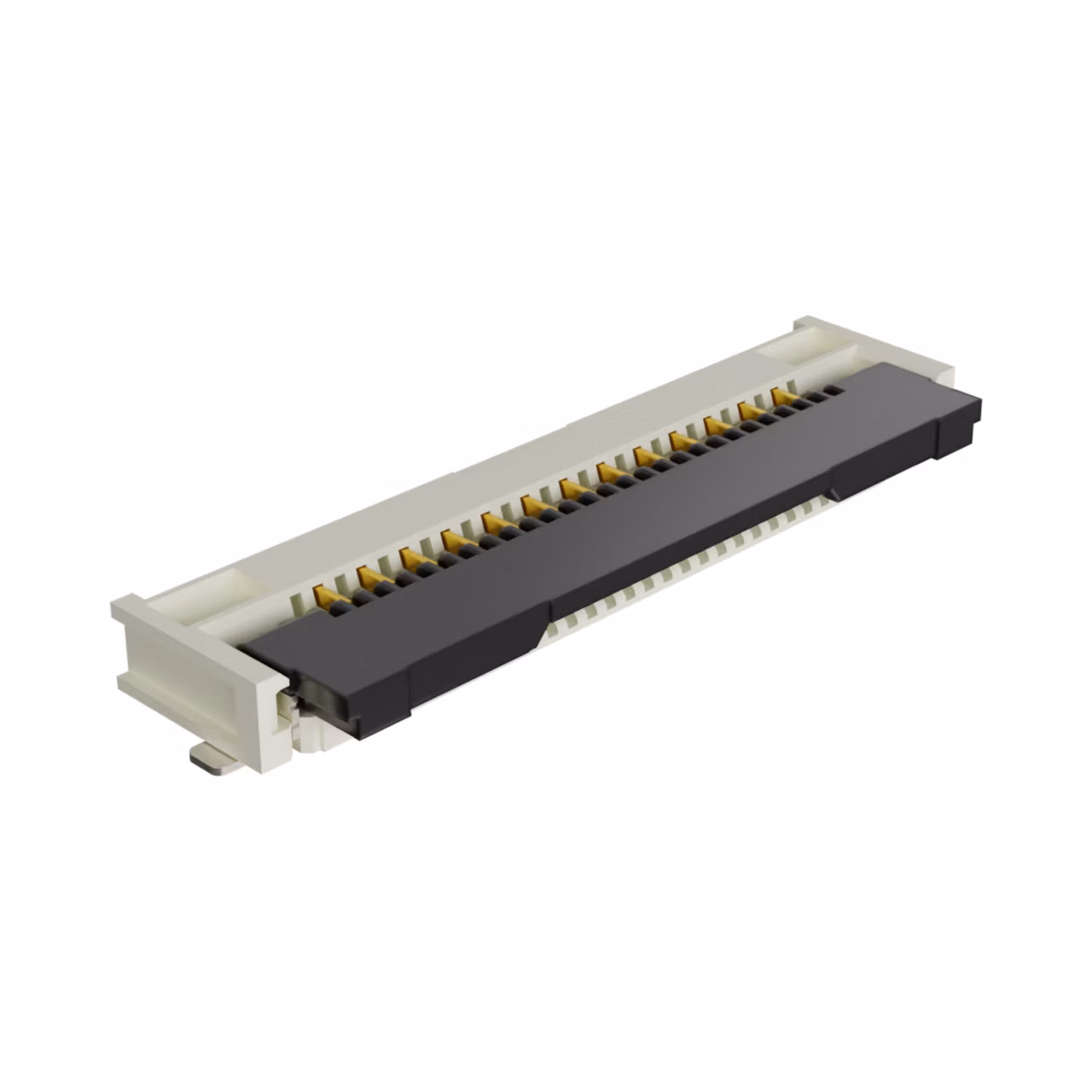 Easy-On FFC/FPC Connector, 1.00mm Pitch, FD19 Series, Right-Angle, Bottom Contact, 1.90mm Height, 13 Circuits, 150°C Operating Temperature,  Gold over Nickel Plating for sale