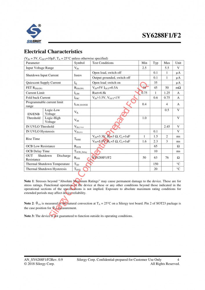 SY6288F1ABC datasheet page 4