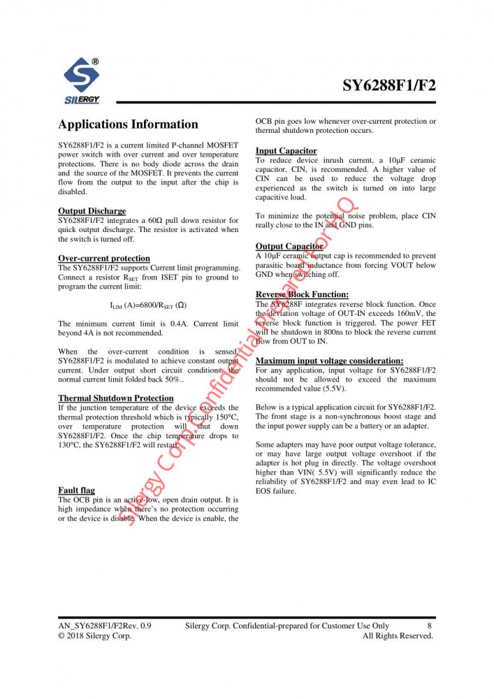 SY6288F1ABC datasheet page 8