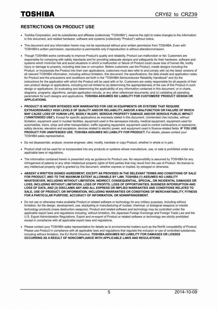 TOSHIBA CRZ15 datasheet page 5