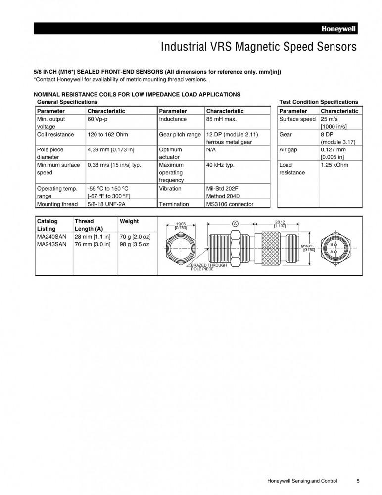 Honeywell 3030S30 technical document page 5