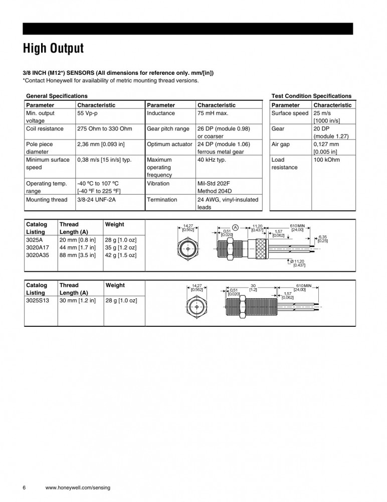 Honeywell 3030S30 technical document page 6