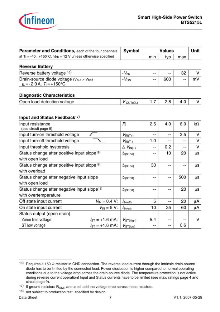 BTS5215L datasheet page 7