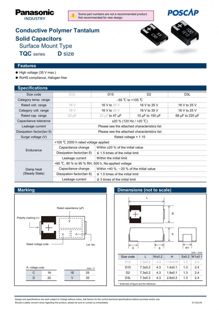 PANASONIC TQC datasheet page 3