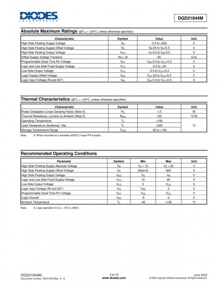 DGD21844MS14-13 datasheet page 3