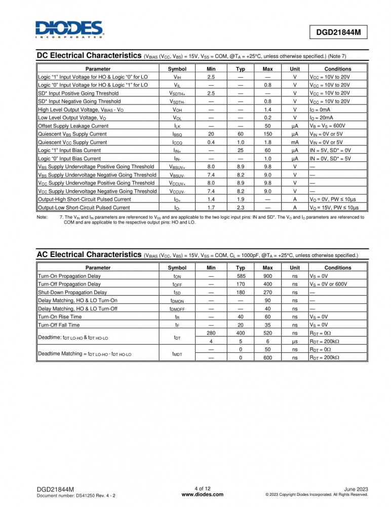 DGD21844MS14-13 datasheet page 4