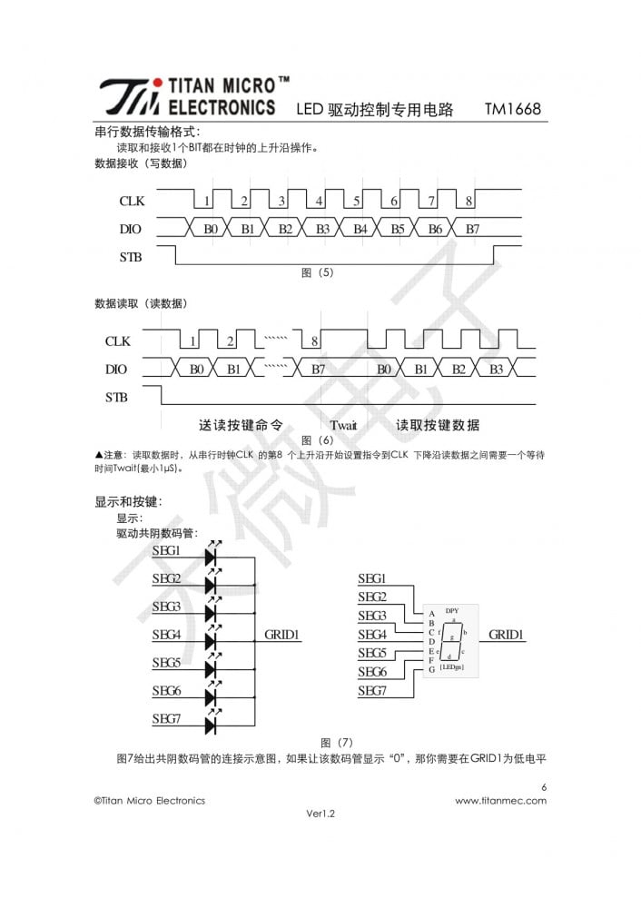 TM1668 datasheet page 6