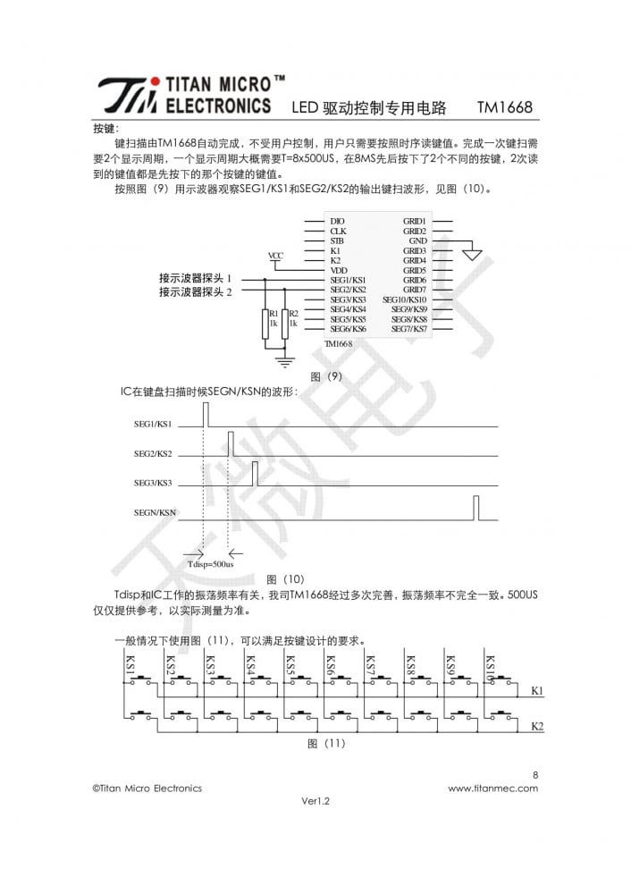 TM1668 datasheet page 8