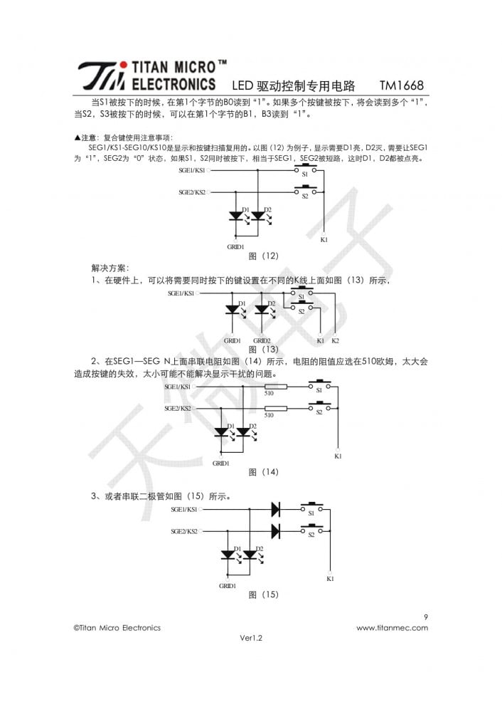 TM1668 datasheet page 9